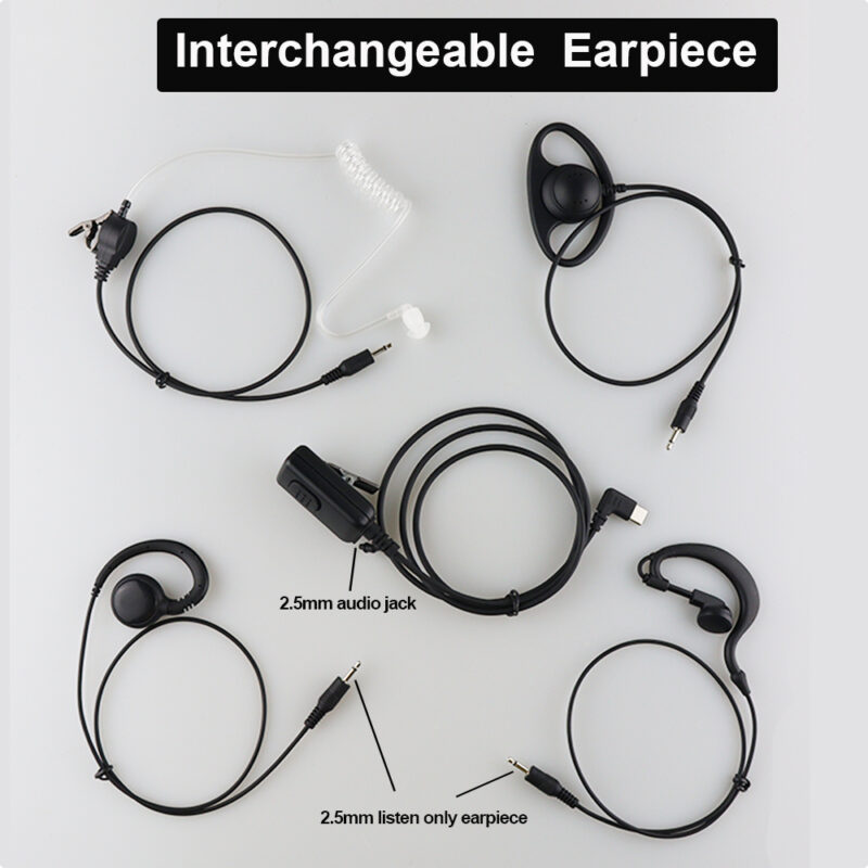 USB C PTT Earpiece with Mic for MS Teams, Zello, & Walkie Talkie Apps ...